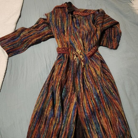shopdanana | Jackets & Coats | Vintage Rainbow Wool Long Jacket | Poshmark